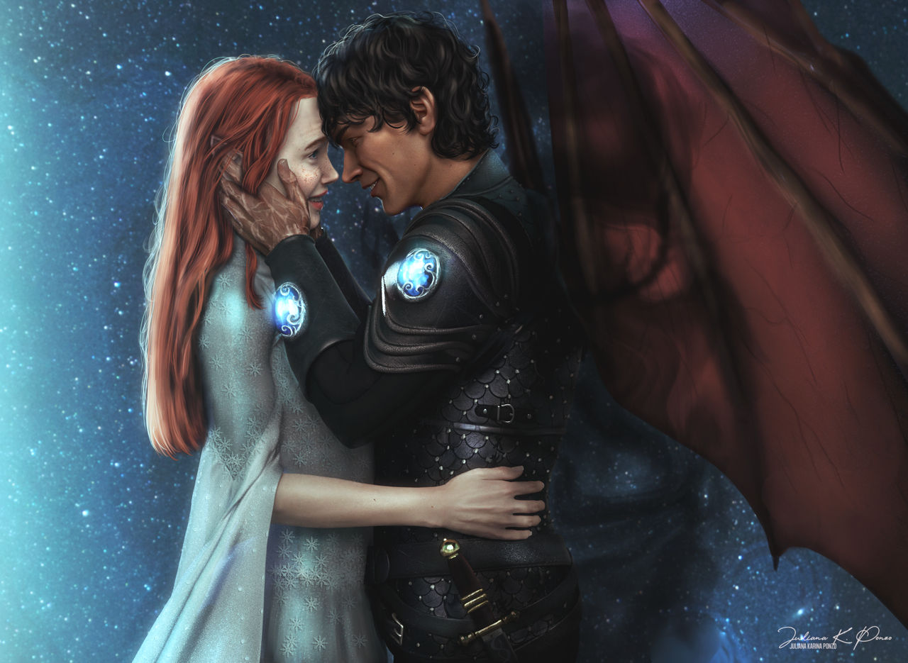 Azriel And Gwyn From The Acotar Series Gwynriel 42 Off