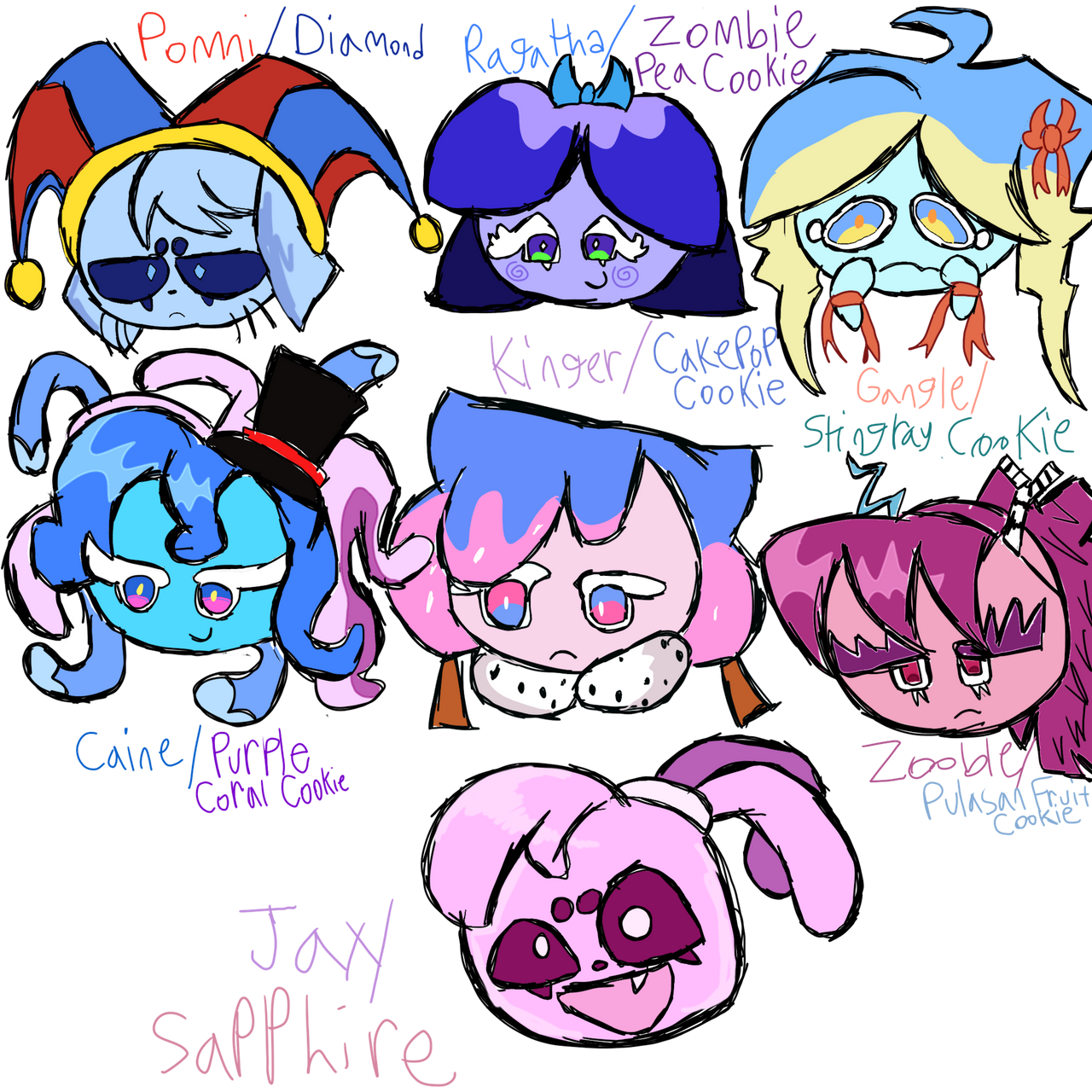 If My Characters Were All Tadc Characters By Pomnitheclown On Deviantart