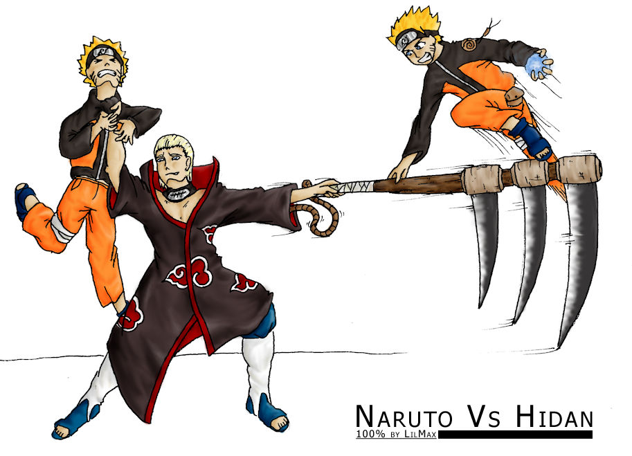 Hidan vs Naruto 'color' by LilMaxx on DeviantArt