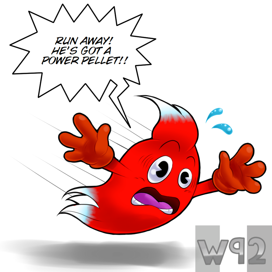 Pac Man Blinkys Panic Attack By Waver92 On Deviantart