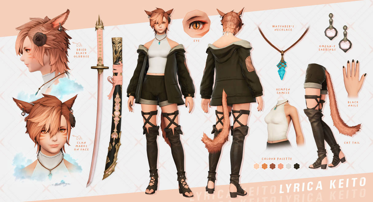 FFXIV Character Reference Sheet - Lyrica Keito by PeriChanXIV on DeviantArt FFXIV Character Reference Sheet - Lyrica Keito by PeriChanXIV on DeviantArt