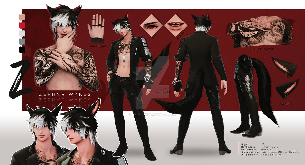 FFXIV Character Reference Sheet - Zephyr Wykes by PeriChanXIV on DeviantArt FFXIV Character Reference Sheet - Zephyr Wykes by PeriChanXIV on DeviantArt