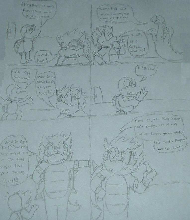 Comic-Kooping Koop-uncolored by SpikeKoopa on DeviantArt