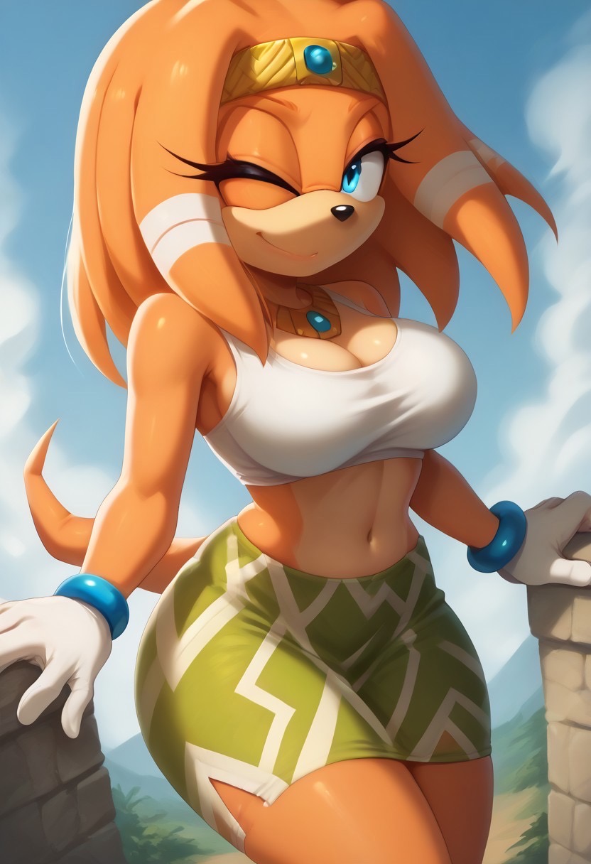 Tikal Is Winking At Knuckles Sexy By Princessmermaid257 On Deviantart