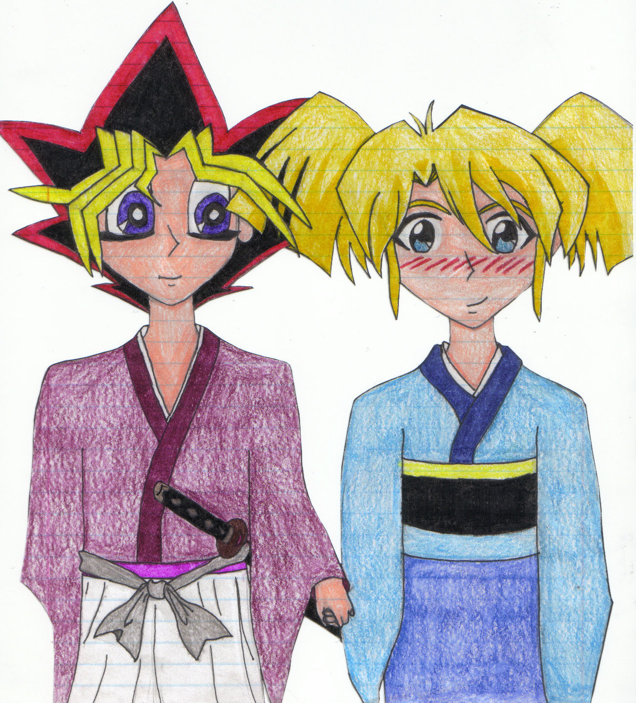 Yugi and Rebecca Request Color by pharaohatemuYouTube on DeviantArt