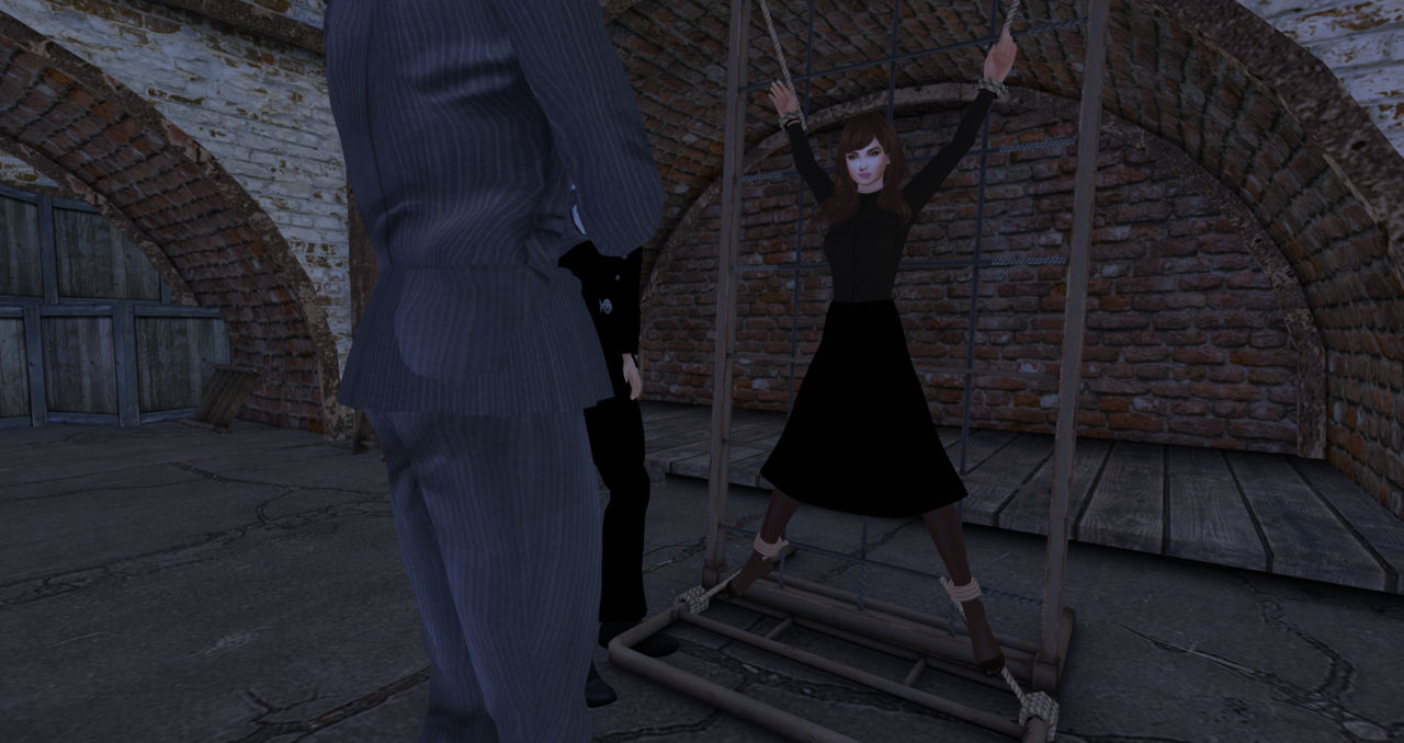 Polly Is Bound Spread Eagled To The Bed Frame By Peril Inc On Deviantart
