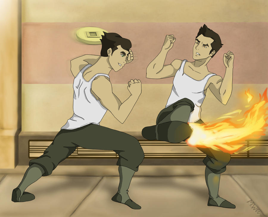 Mako And Bolin Sparring Sesh By Lady Yunalescax On Deviantart