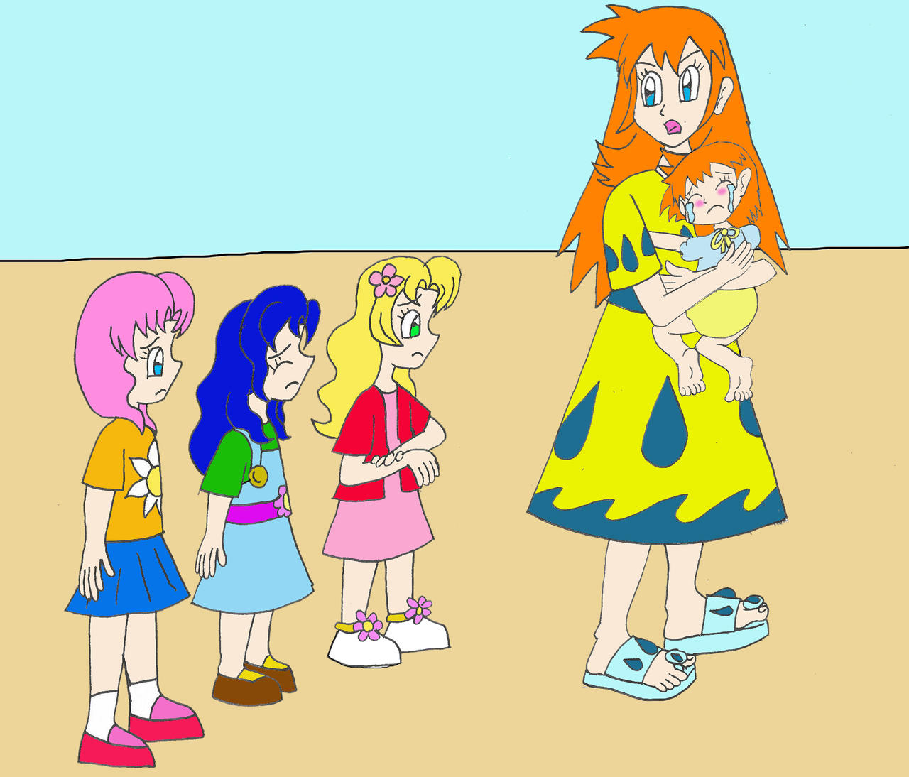 Daisy Violet And Lily Are In Toruble By Animedino1 On Deviantart