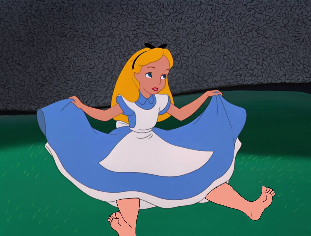 Barefoot Alice Curtsying Sitting Downy By Animedalek1 On Deviantart
