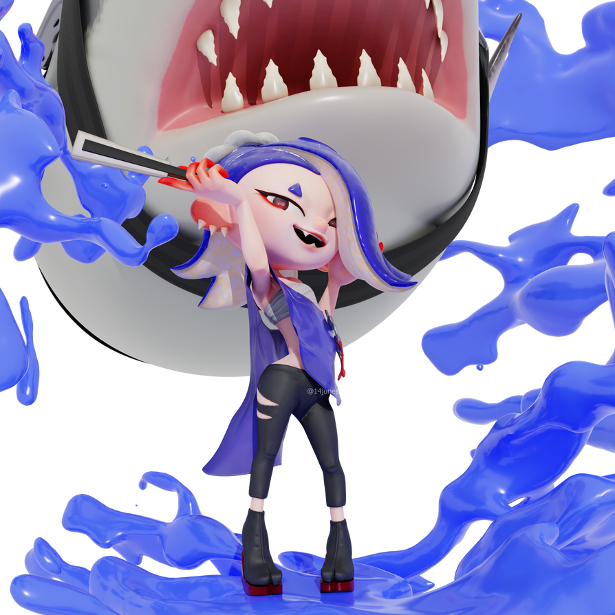 Splatoon 3 - Shiver Render by 14junes on DeviantArt Splatoon 3 - Shiver Render by 14junes on DeviantArt