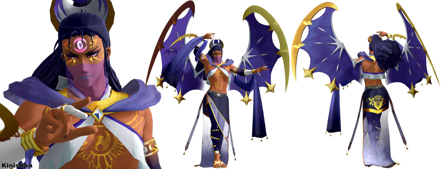 Mmd Pokemon Gijinka Lunala Ver2 By Kinishan On Deviantart
