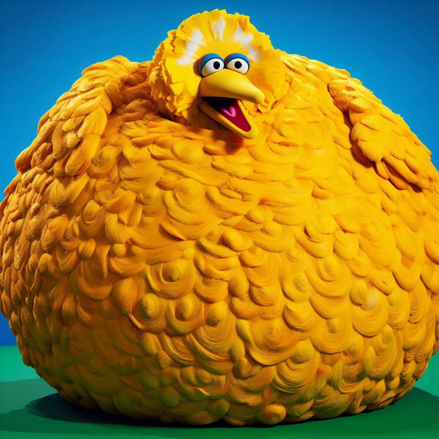 Fat Big Bird From Sesame Street With A Big Belly By Penguindareangel12 On Deviantart