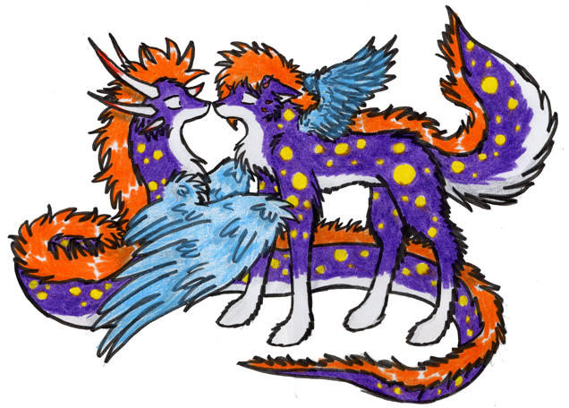 Dragon and dog by Biitzu on DeviantArt