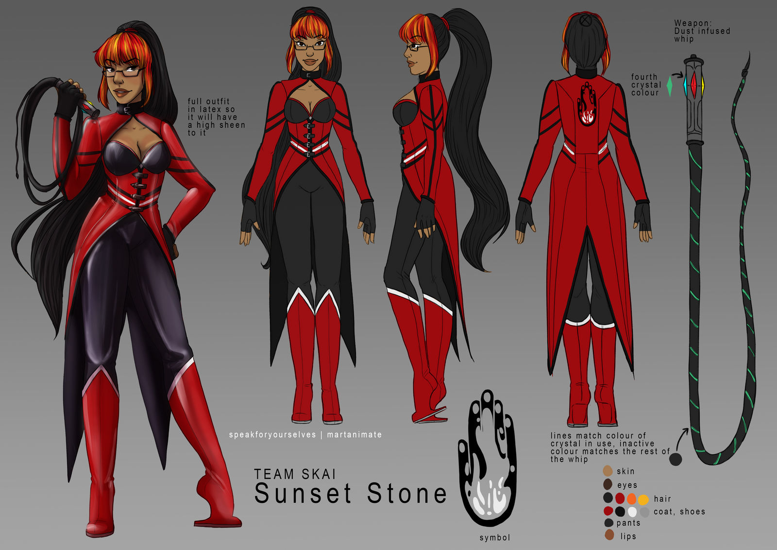 Rwby Oc Sunset Stone Full Ref By Speakforyourselves On Deviantart