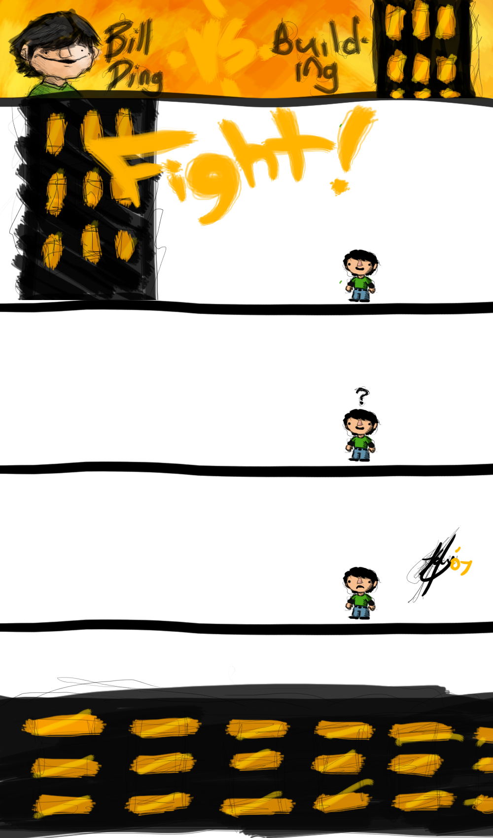 Bill Ding vs. Building by JayWearsMittens on DeviantArt