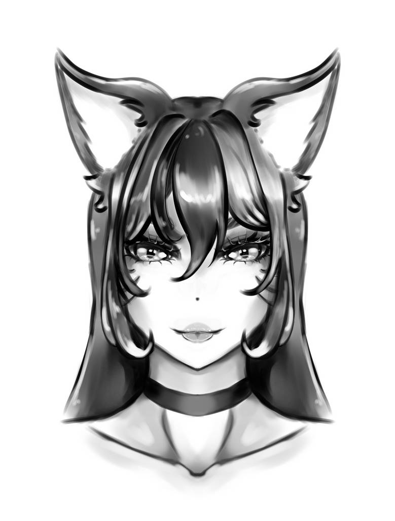 Ahri Portrait Sketch By Itemuwu On Deviantart