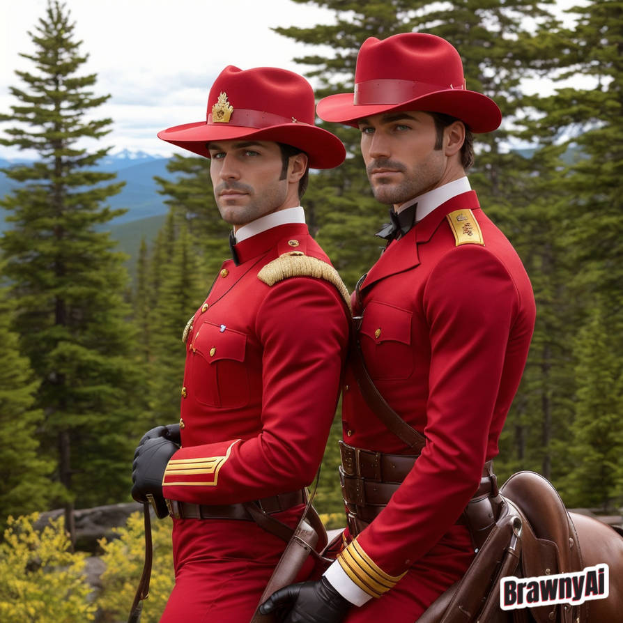 Ai Hunk Mounties On Patroling Borders 001 By Brawnyai On Deviantart