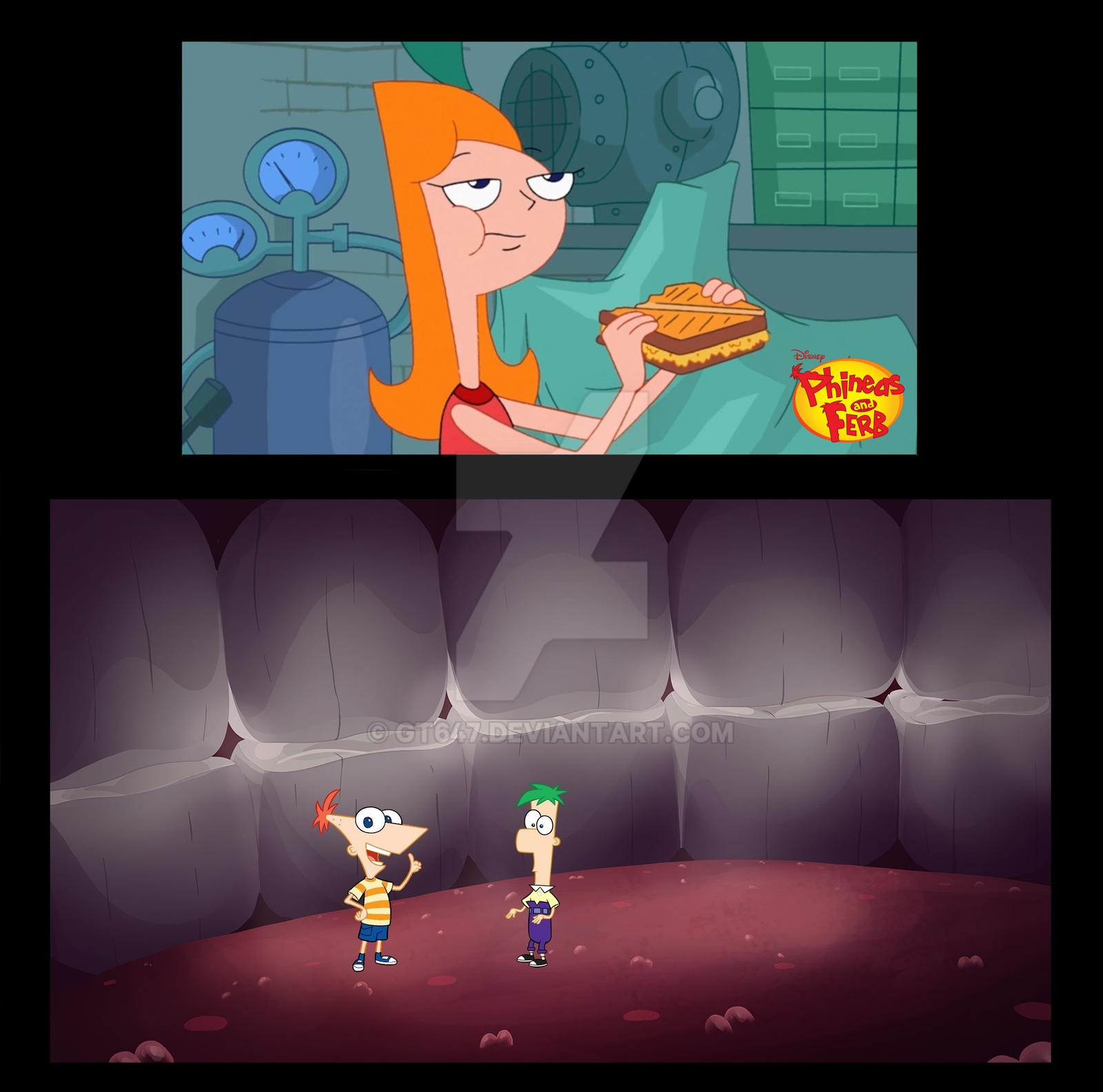 Phineas And Ferb Candace Eats A Sandwich By Gt647 On Deviantart