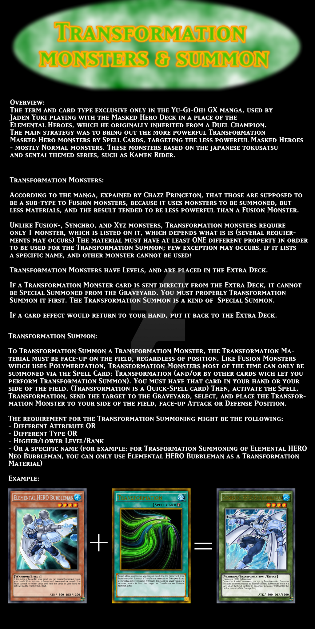 Yu Gi Oh Transformation Monsters And Summon By Aaronicworksinc On Deviantart