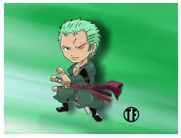 Roronoa Zoro Chibi By Thiagowlf On Deviantart