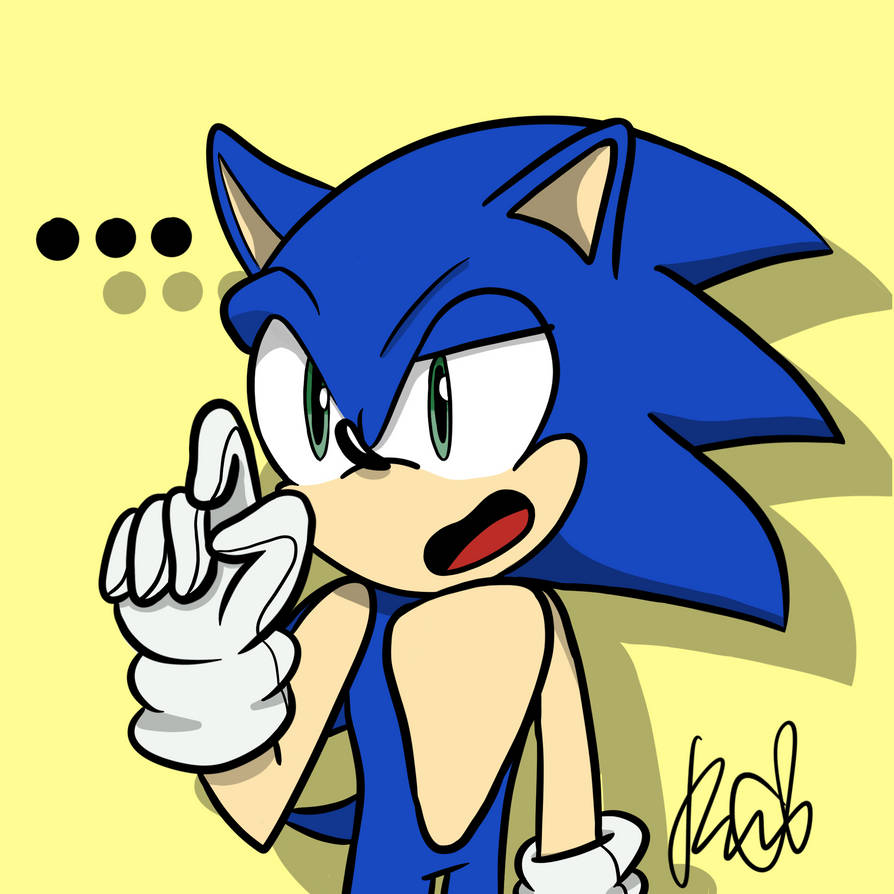 Sonic Confused By Yeseditz On Deviantart