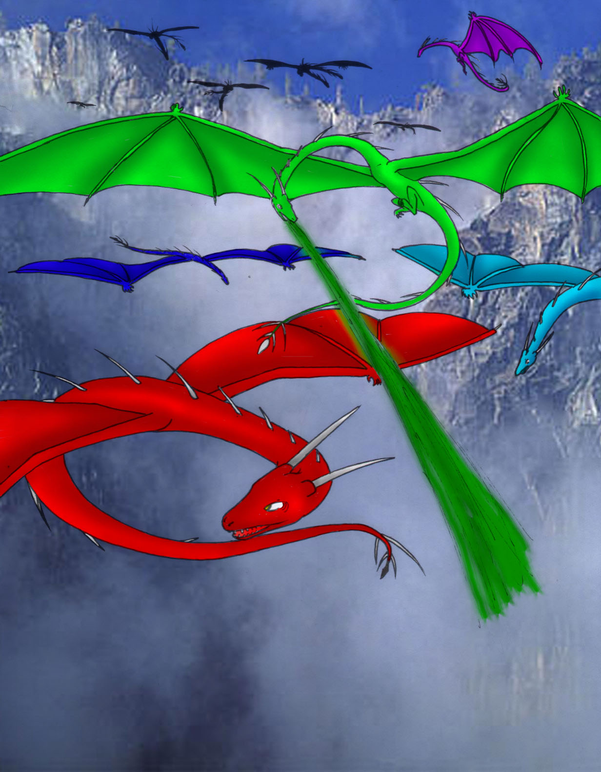 Group of dragons colour by Tagnikzur-clan on DeviantArt