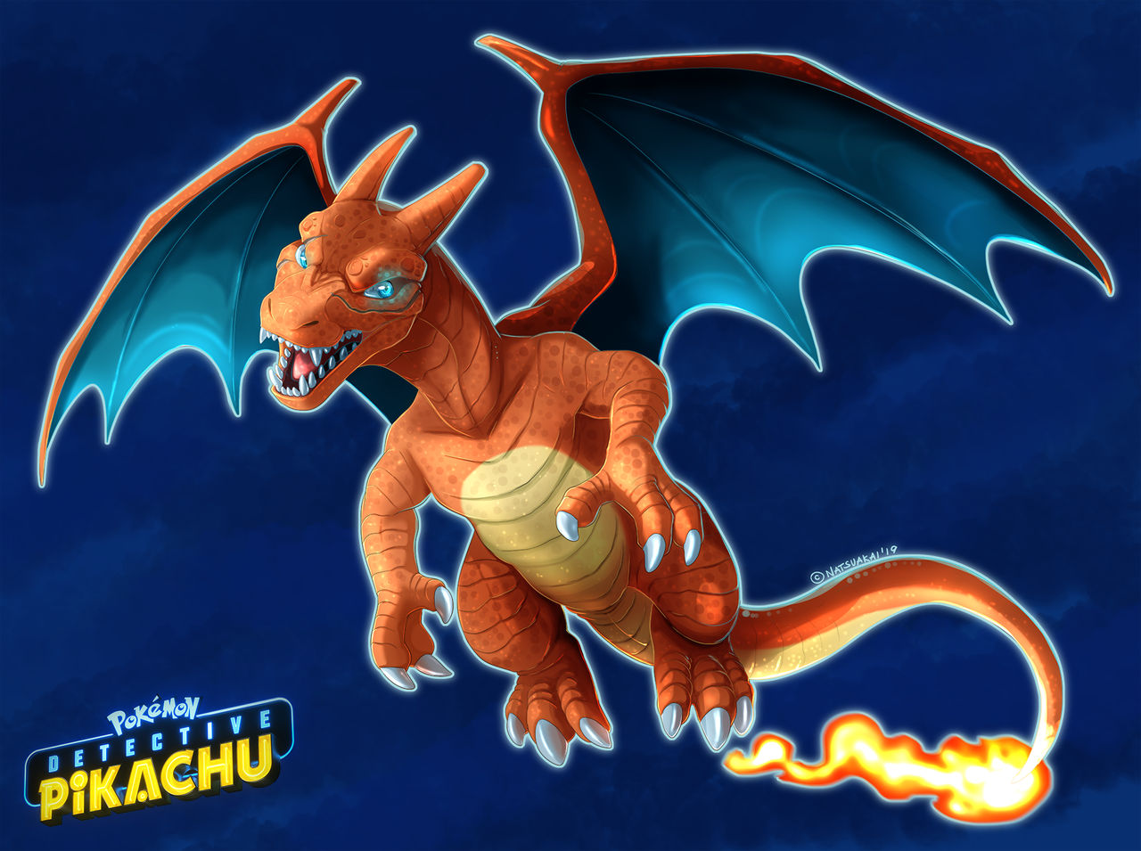 Detective Pikachu Charizard By Natsuakai On Deviantart