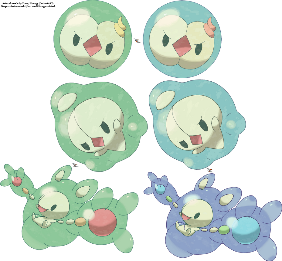 Solosis Duosion Reuniclus By Xous54 On Deviantart