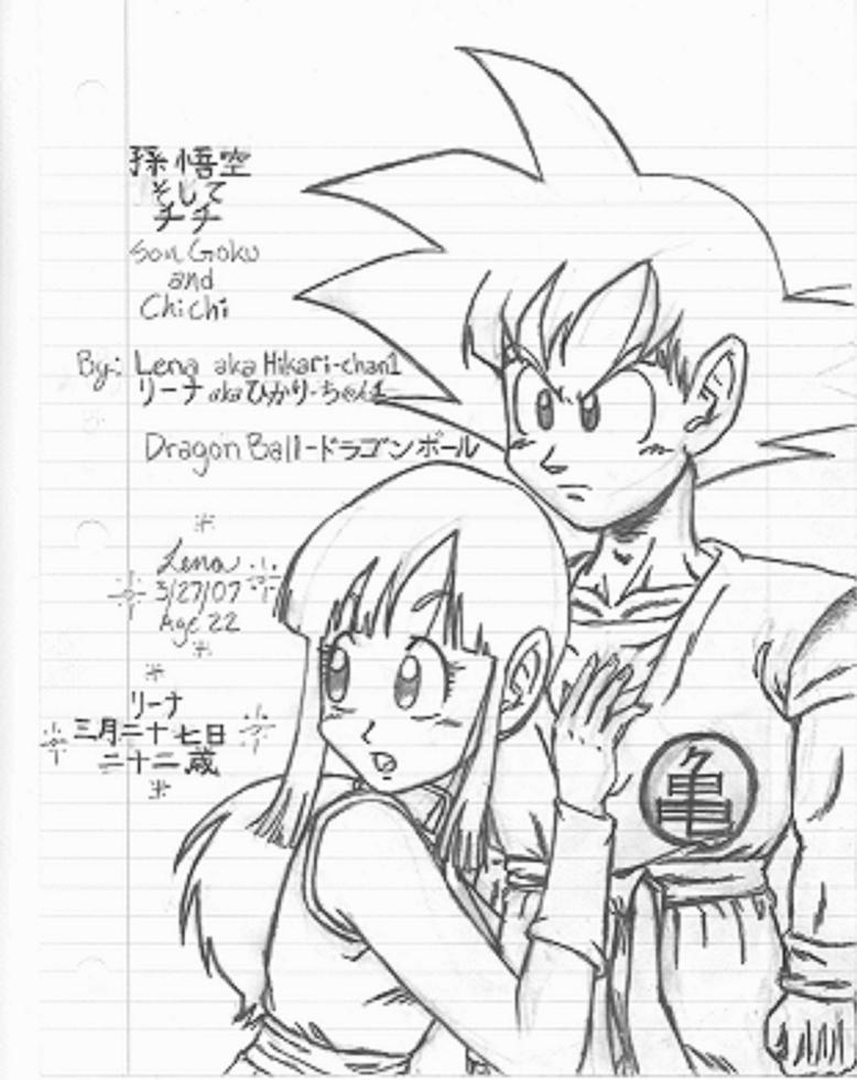Bw Goku And Chichi By Goku X Chichi On Deviantart