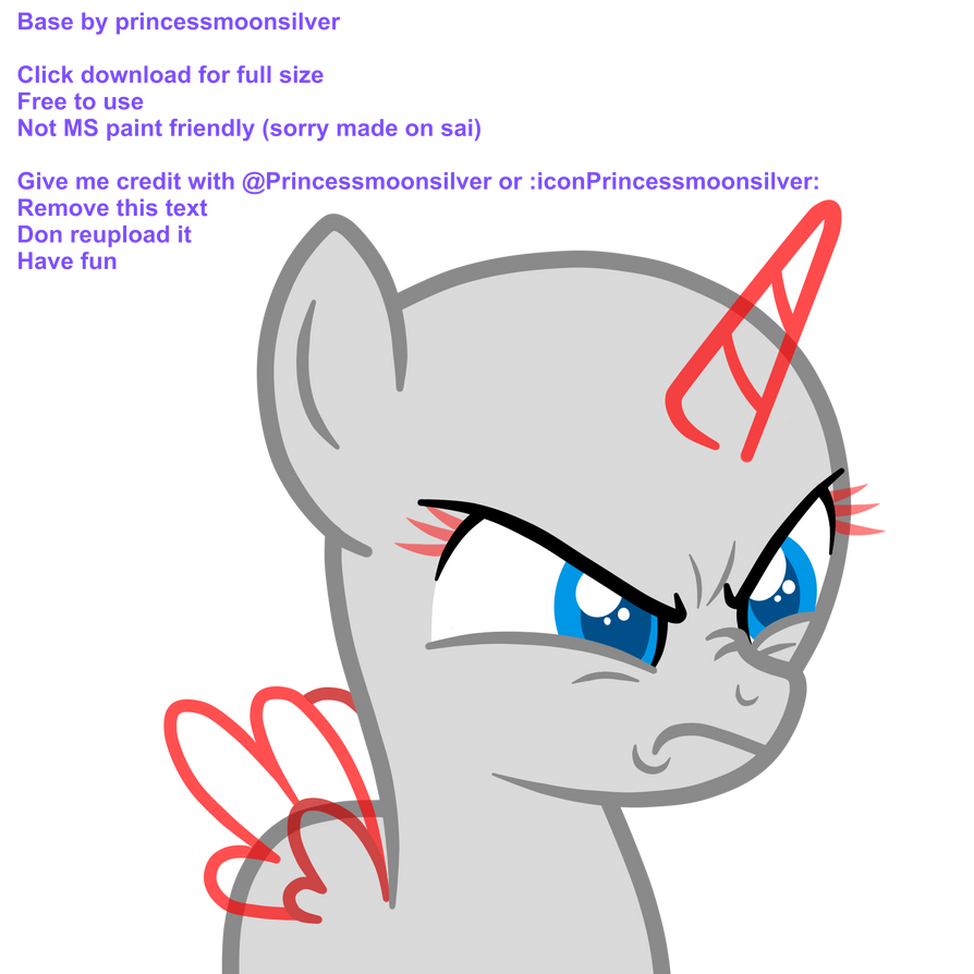 Base Mlp Angry Filly By Princessmoonsilver On Deviantart