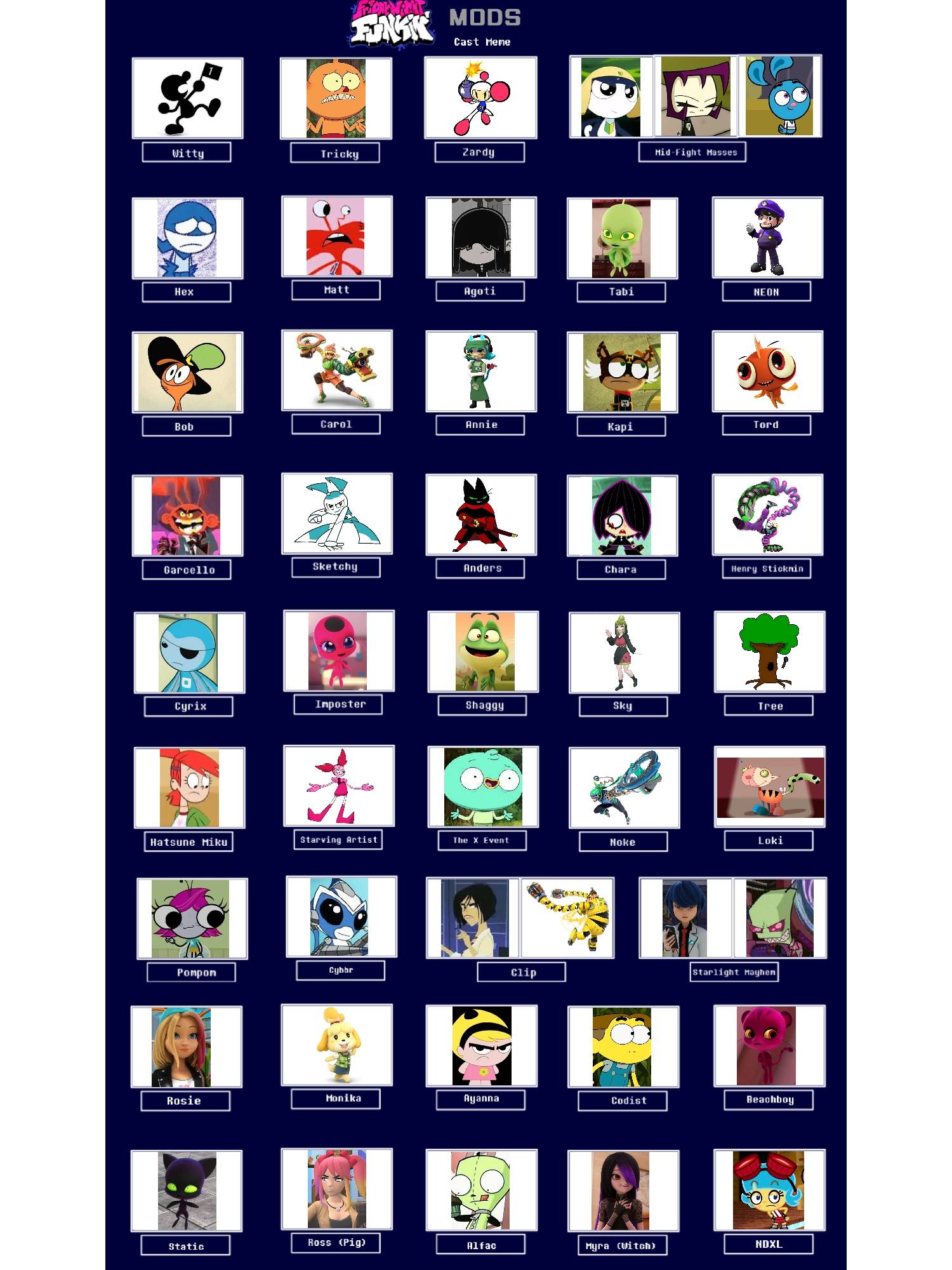 Fnf cast meme by ericalo294 on DeviantArt Fnf cast meme by ericalo294 on DeviantArt