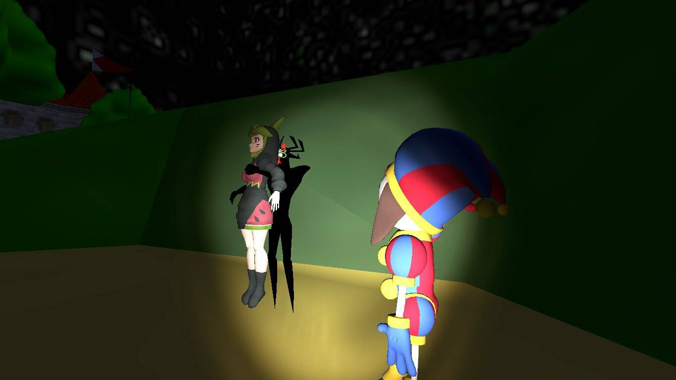 Pomni scare aku x melony by ericalo294 on DeviantArt Pomni scare aku x melony by ericalo294 on DeviantArt