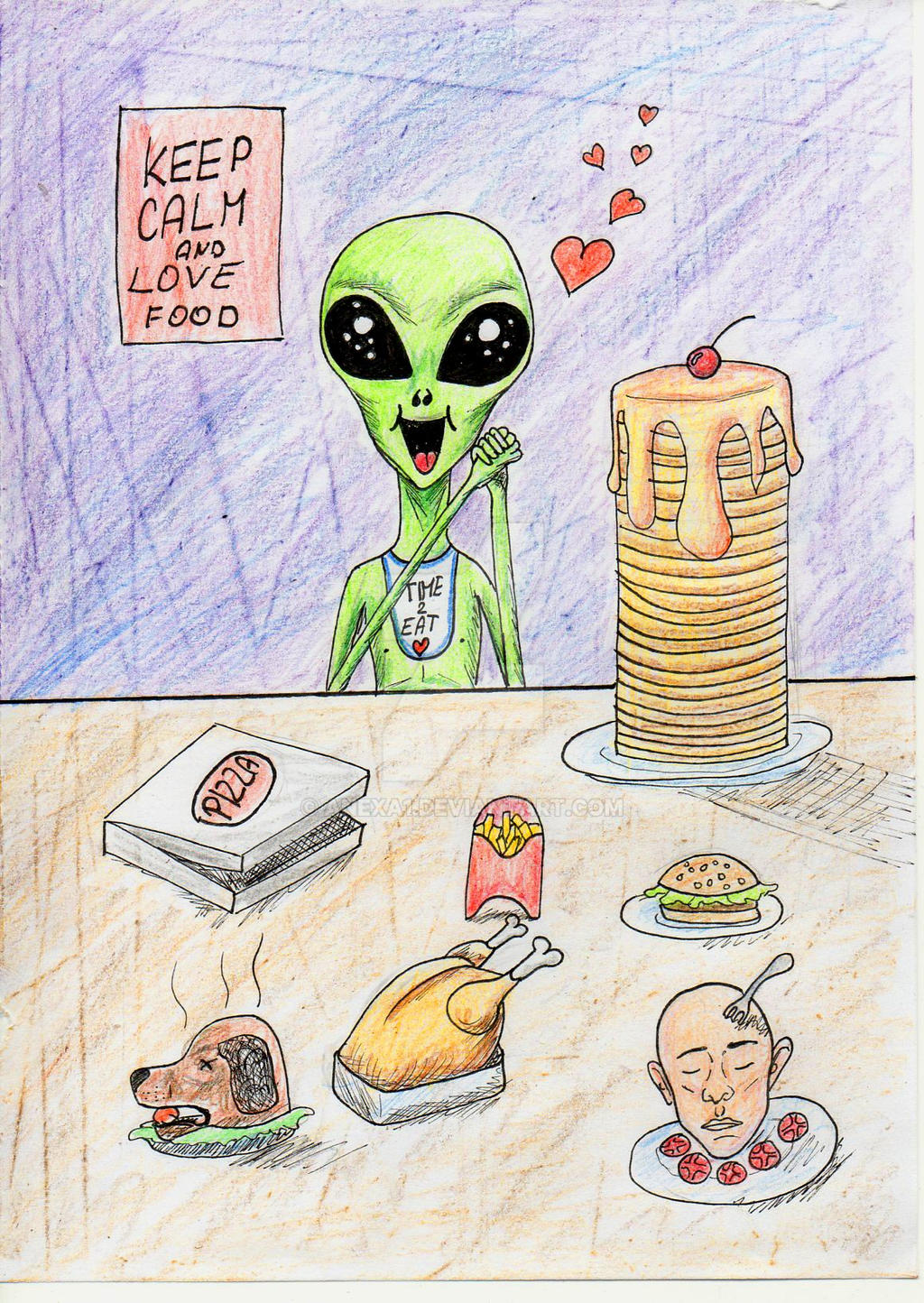 Alien With Food By Anexa1 On DeviantArt alien-with-food-by-anexa1-on-deviantart