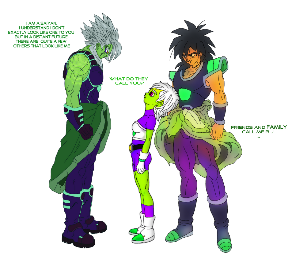 Broly Jr Meets Broly And Cheelai By Mukis On Deviantart