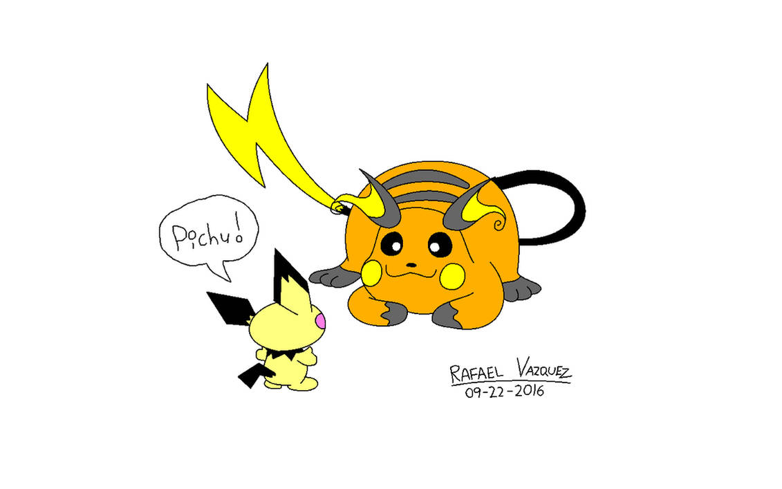 Pichu And Raichu By Rafael Arts On Deviantart