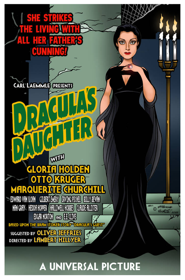Draculas Daughter 1936 Movie Poster Art By Marcustheartist On Deviantart