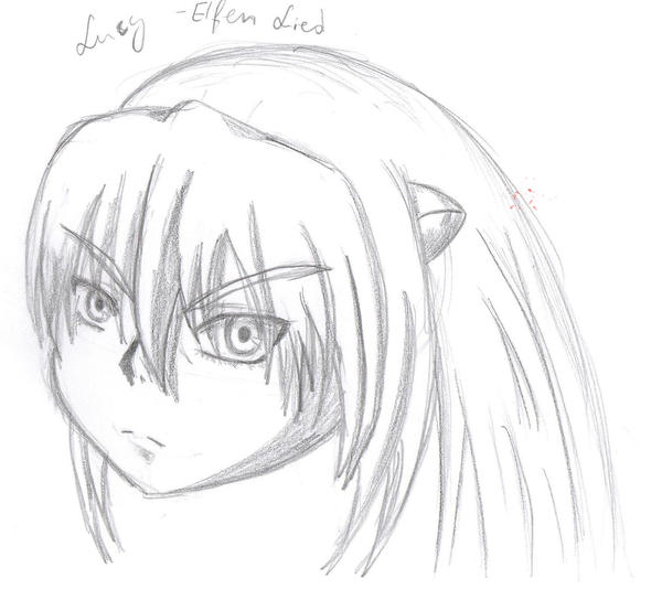 Elfen Lied Lucy Sketch By Aquilava On Deviantart