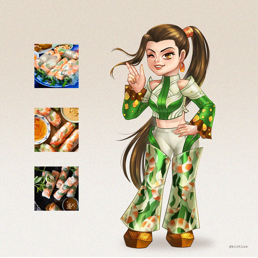 Goi Cuon Food Character Design By Binhlum On Deviantart