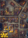Burning City Battlemap by SilverCompassMaps on DeviantArt