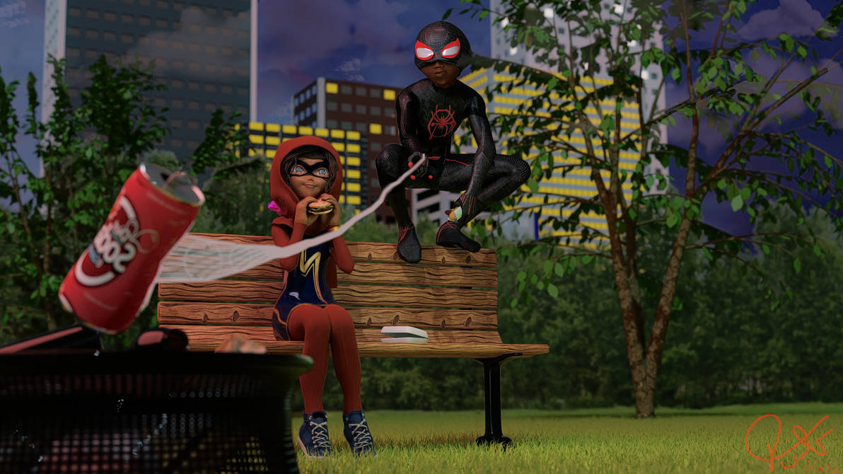 Miles And Kamala Have Lunch By 3dwinters000 On Deviantart