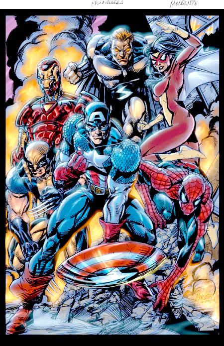 The NEW AVENGERS colored by gammaknight on DeviantArt