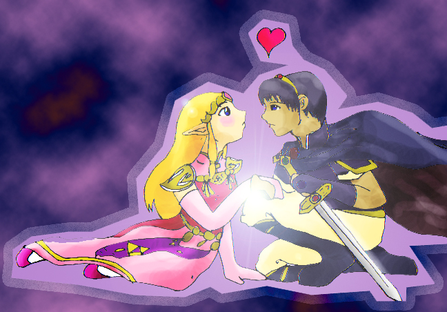 Marth And Zelda Kiss
