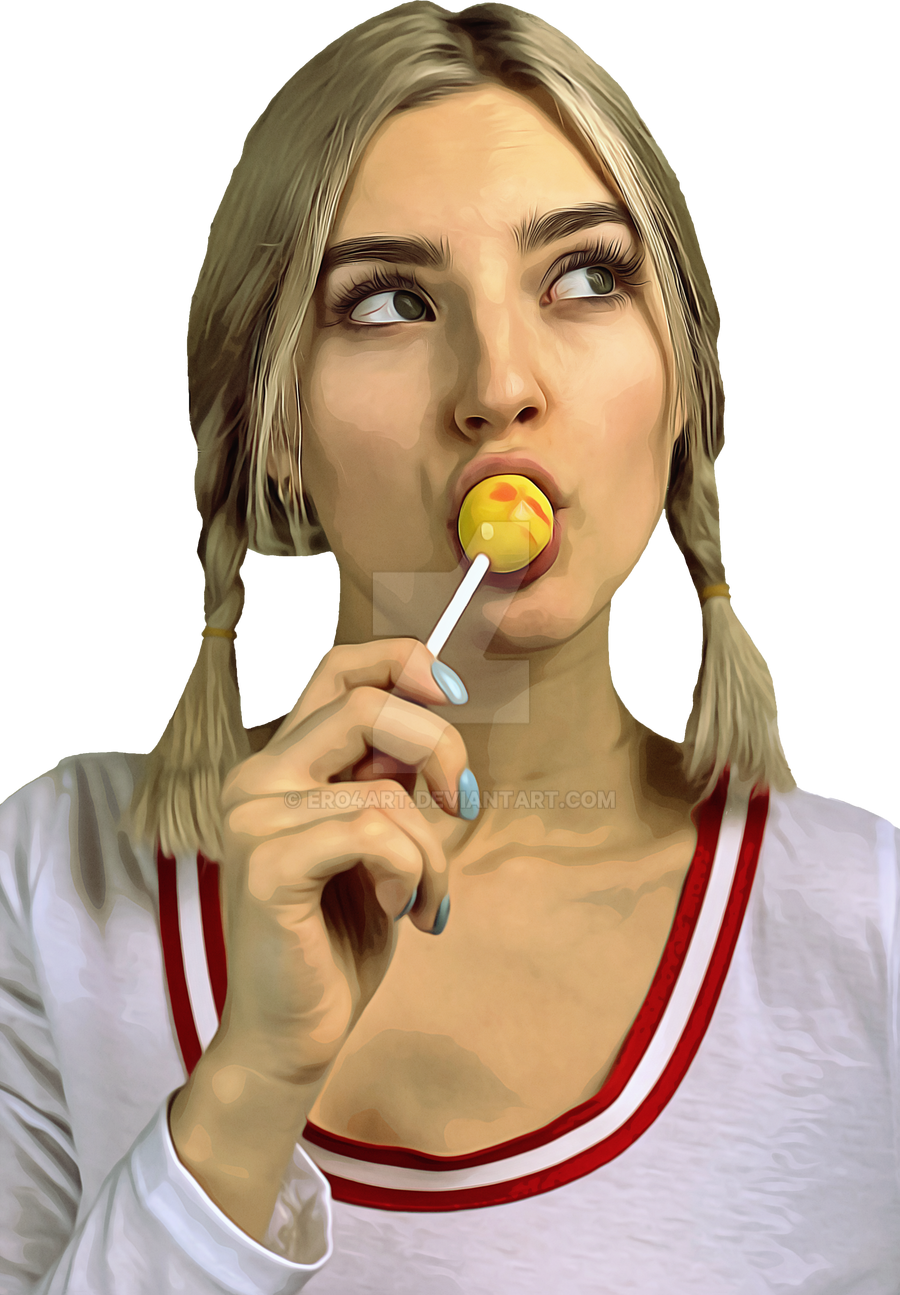 Eva Elfie Licks A Lollipop Png By Ero4art On Deviantart