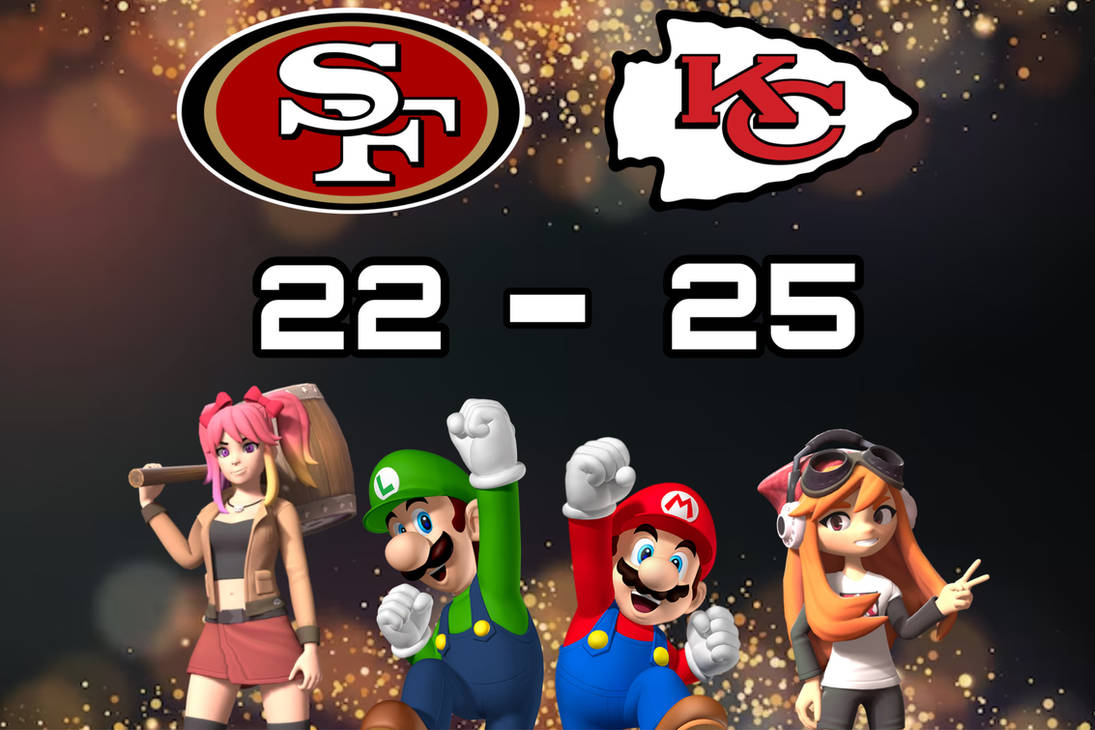 Mario X Meggy Luigi X Saiko Celebrate The Chiefs By Noe0123 On Deviantart