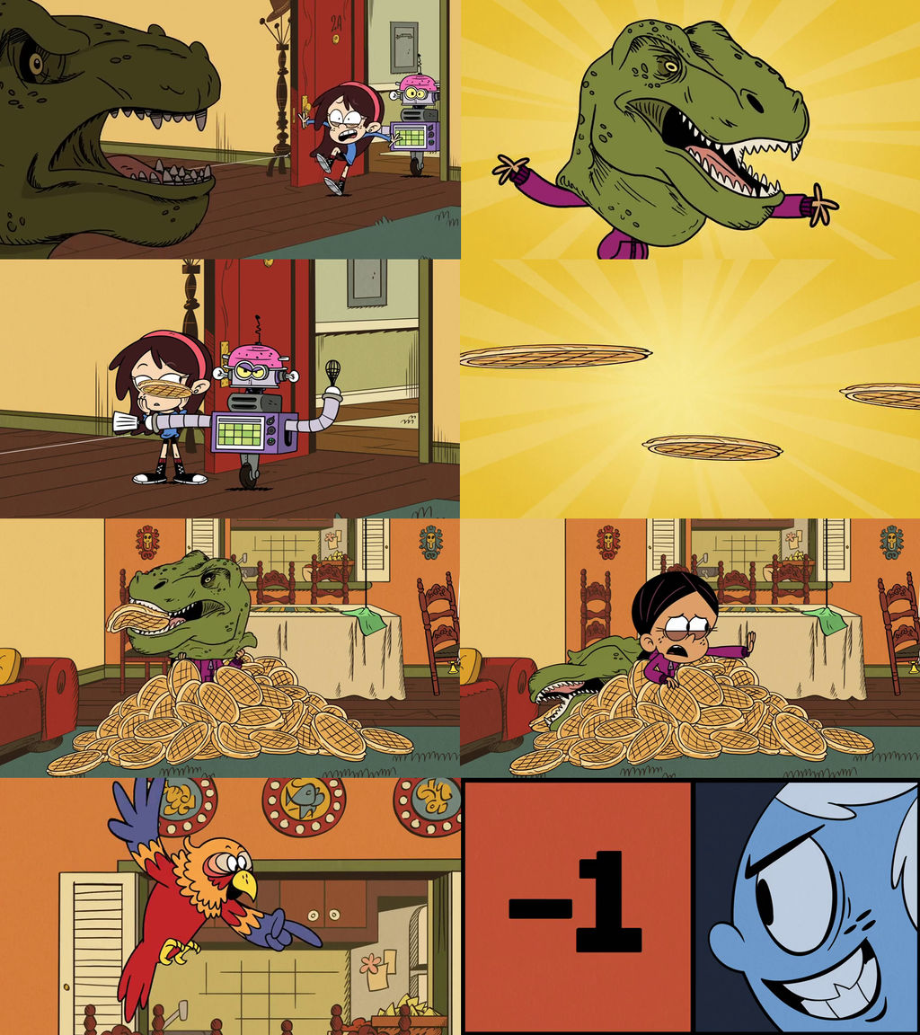 The Casagrandes Dinosaur Ronnie Anne Scares Sid By Dlee1293847 On