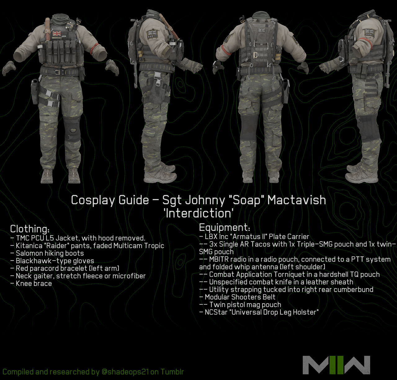 Cosplay Guide - Soap - Interdiction by shadeops21 on DeviantArt Cosplay Guide - Soap - Interdiction by shadeops21 on DeviantArt