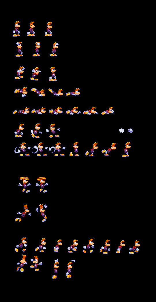 Rayman Sprites By Yooshidinosaur On Deviantart