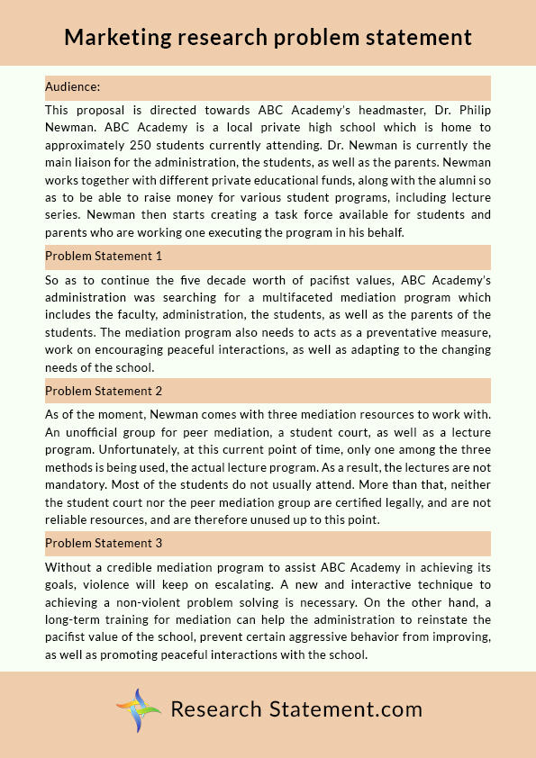 Marketing research problem statement sample by researchstatement74 on ... Marketing research problem statement sample by researchstatement74 on ...