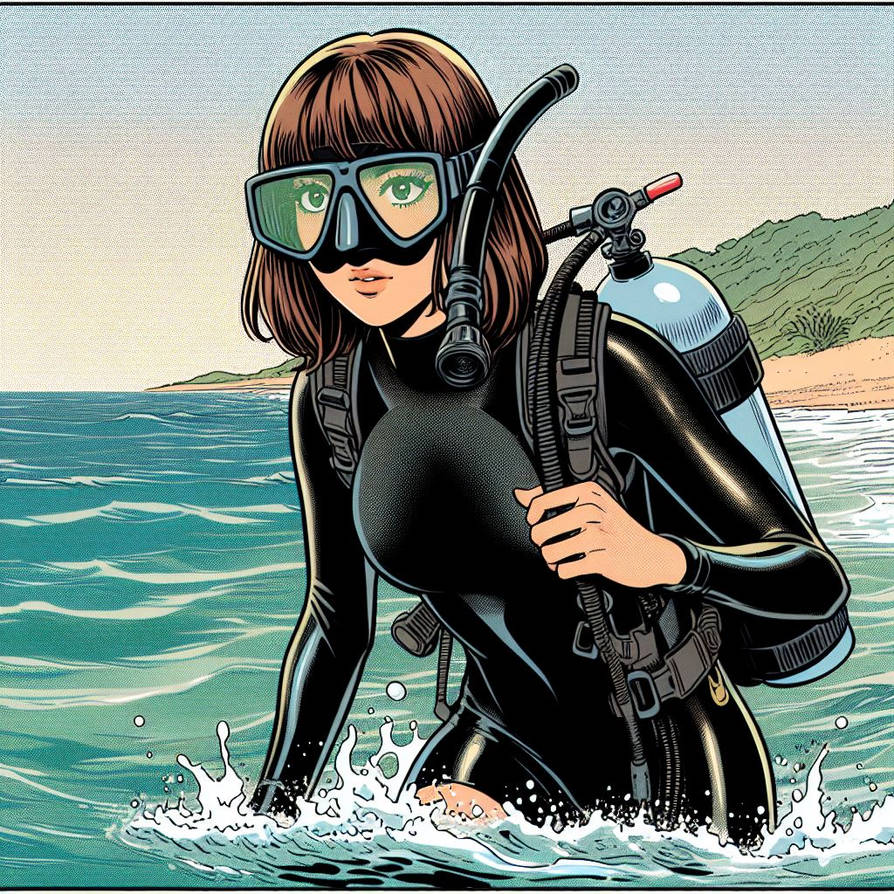 Scuba Girl Draw By Myart70 On Deviantart