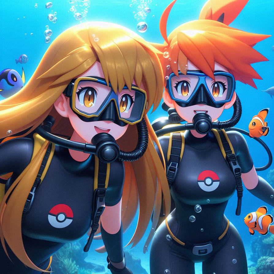 Serena And Misty Scuba 2 By Myart70 On Deviantart